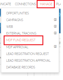 How do I use the MDF fund feature to setup funds or create requests?
